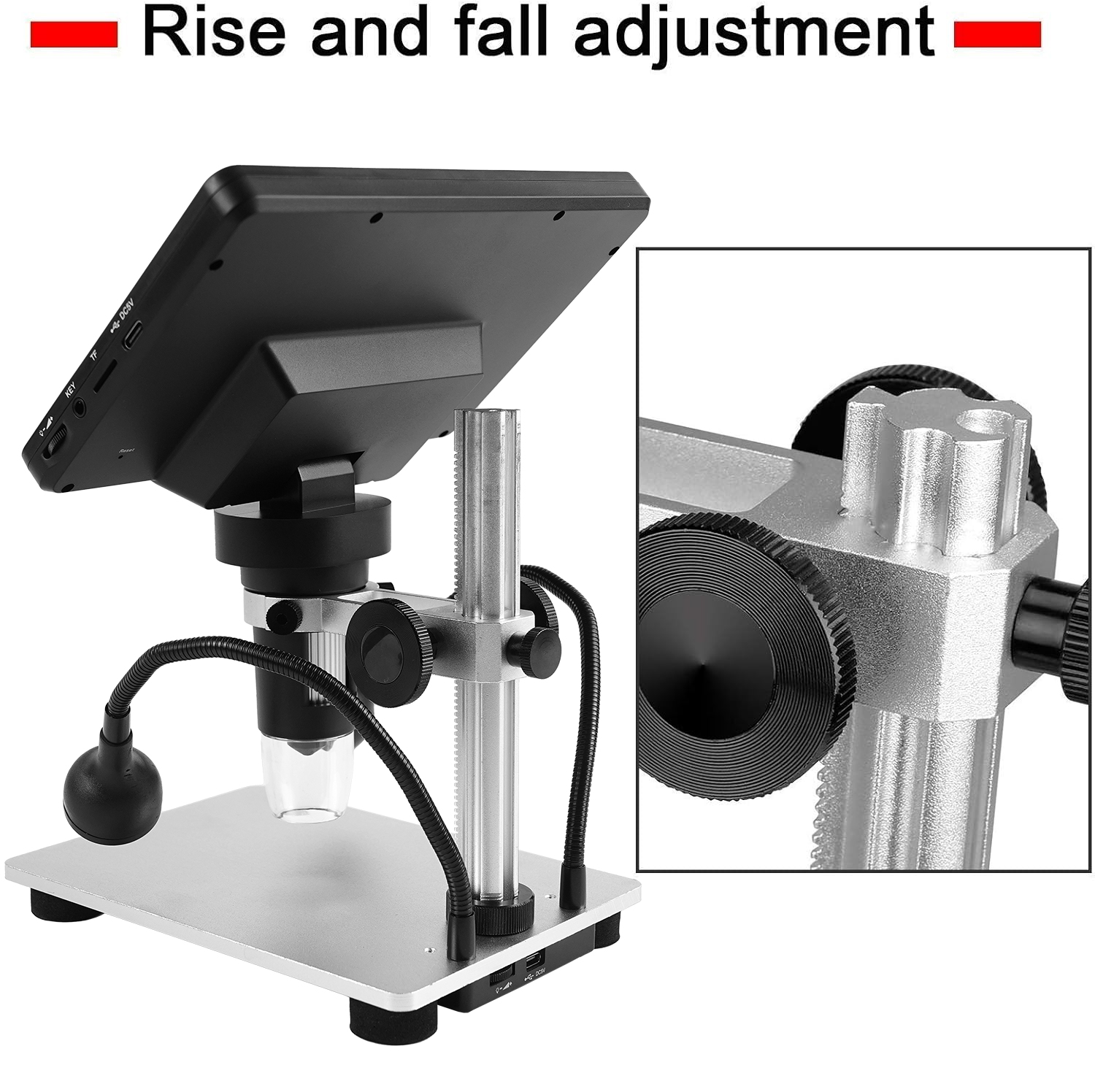 SVBONY SV604 7" HD 1200X Digital Microscope 12MP 1080P Type-C for PCB ...