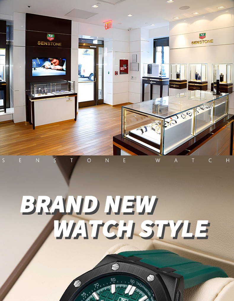 SENSTONE Watch for Men Original Waterproof Rubber Steel Unisilver/Gold ...