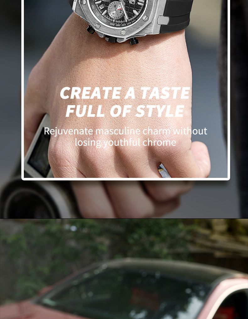 SENSTONE Watch for Men Original Waterproof Rubber Steel Unisilver/Gold ...