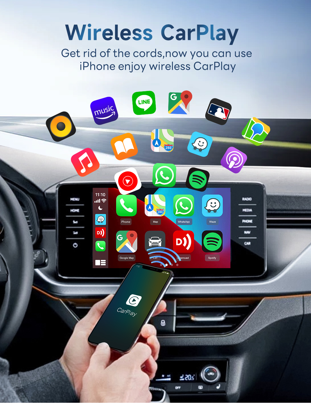 New Release CarlinKit MINI SE 5.0 Pro 2-in-1 Wireless CarPlay Wireless ...