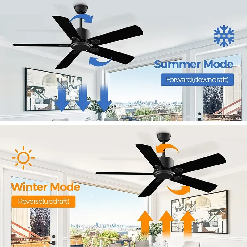 KASIDA industrial fan electric fan Ceiling Fan With Light Stainless ...