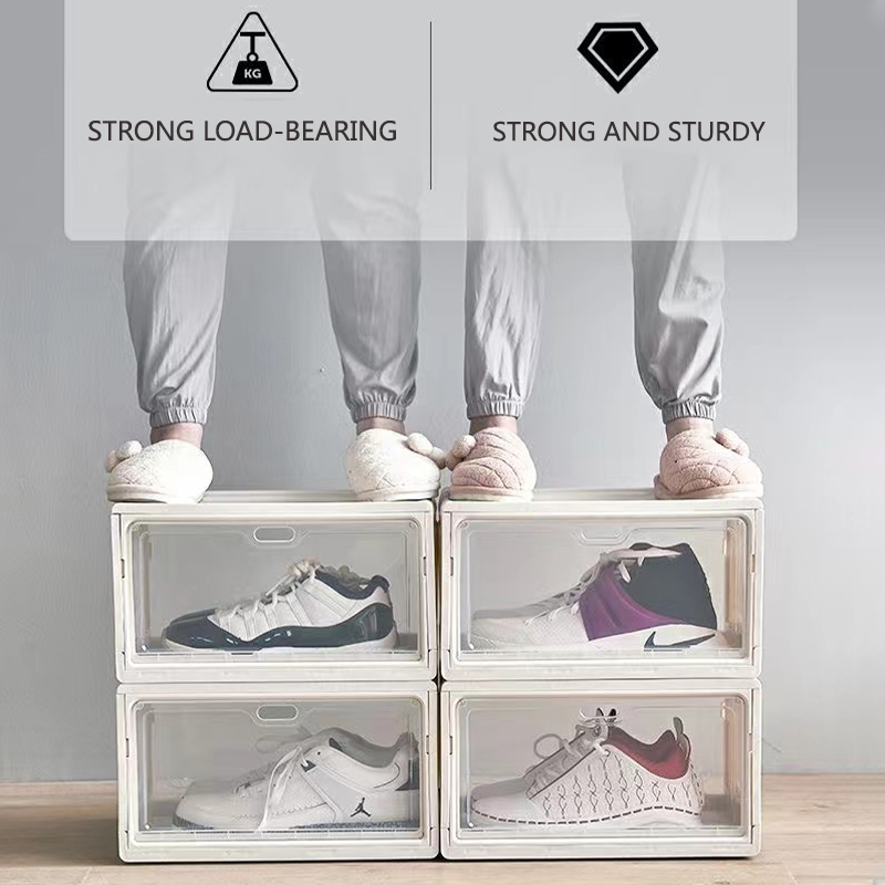 Foldable Shoes Box Shoe Storage Organization Holds size 48 Shoes Hard ...