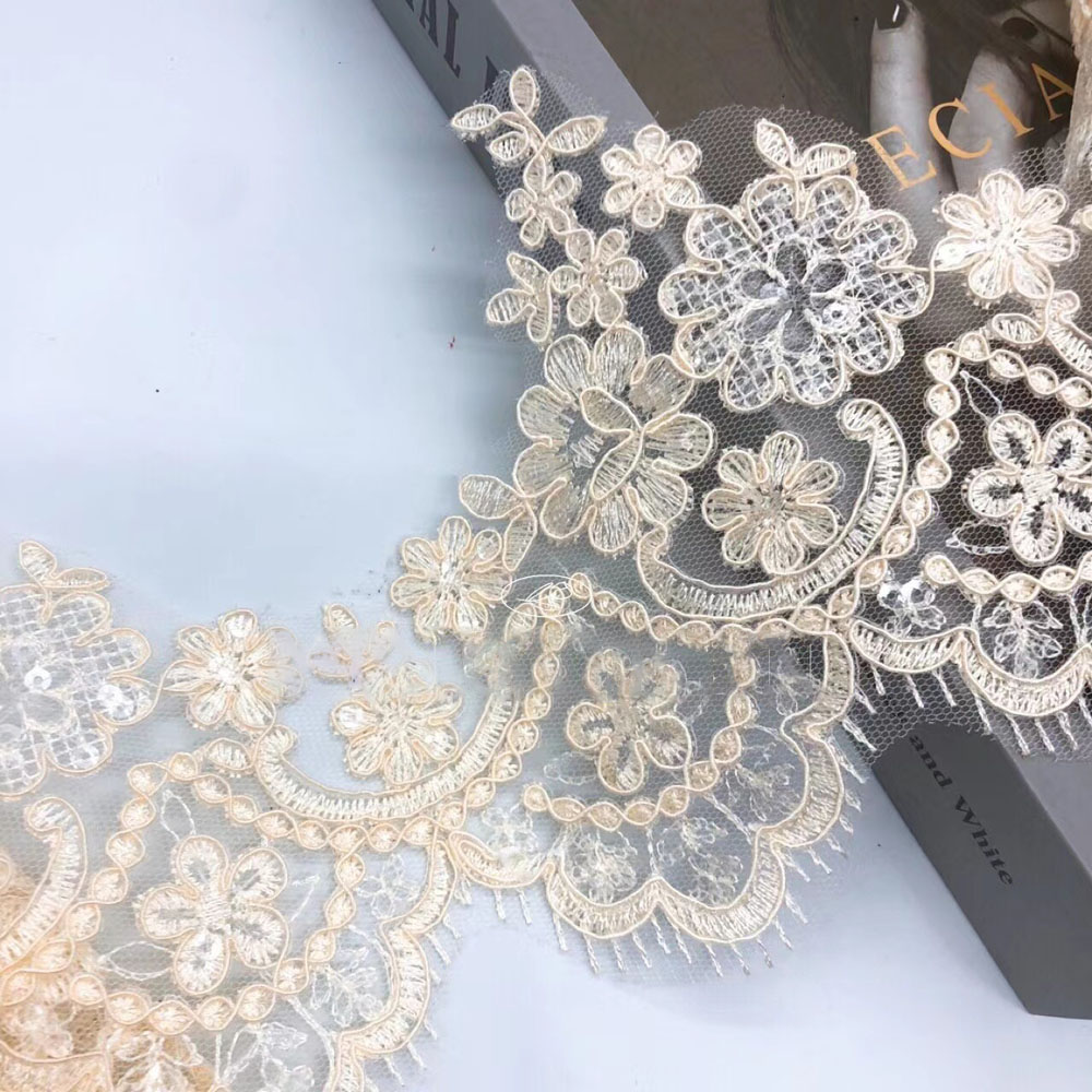 1 Yard Multi-Color Lace Fabric Mesh Decal DIY Sewing Clothing Process ...