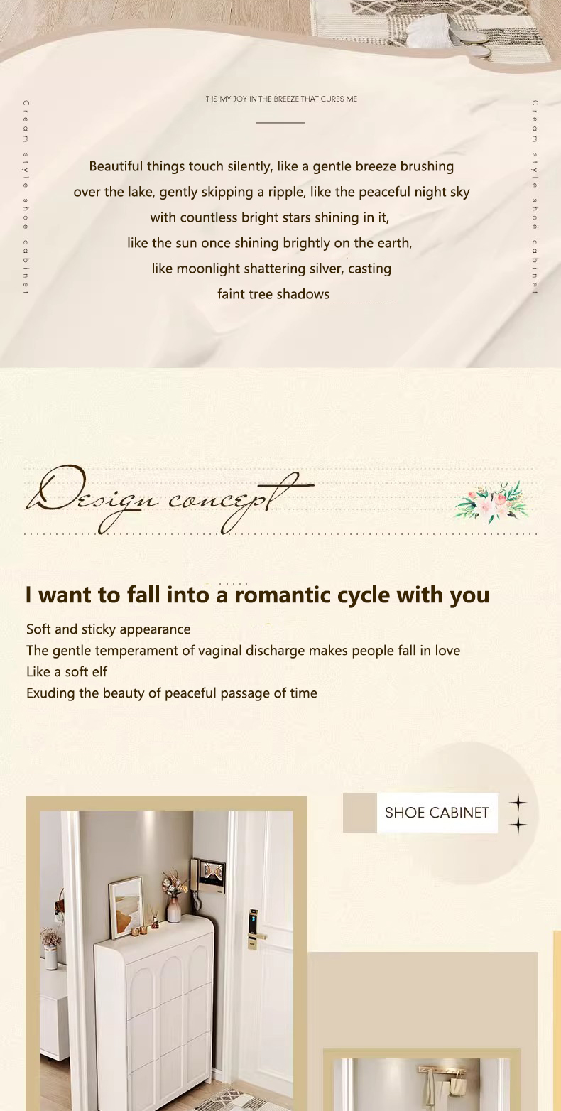 Shoe Rack Organizer Wooden Flip Shoe Cabinet Cream Wind Ultrathin Shoe ...