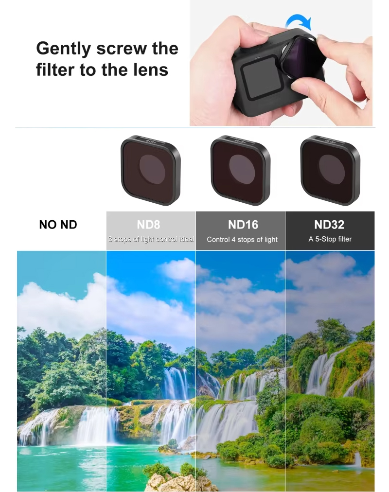 Camera Filter UV & ND & CPL Filter Kit For Gopro Hero 9/10/11/12/13 ...