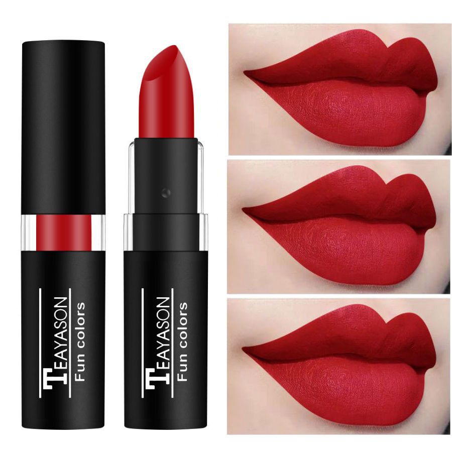 TEAYASON Classic Red Velvet Lipstick - Smooth Moisturizing, Long ...