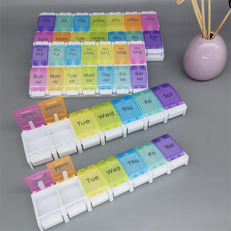 7 Days Weekly Pills Box Press-type Tablet Storage Boxes Drug Capsule ...