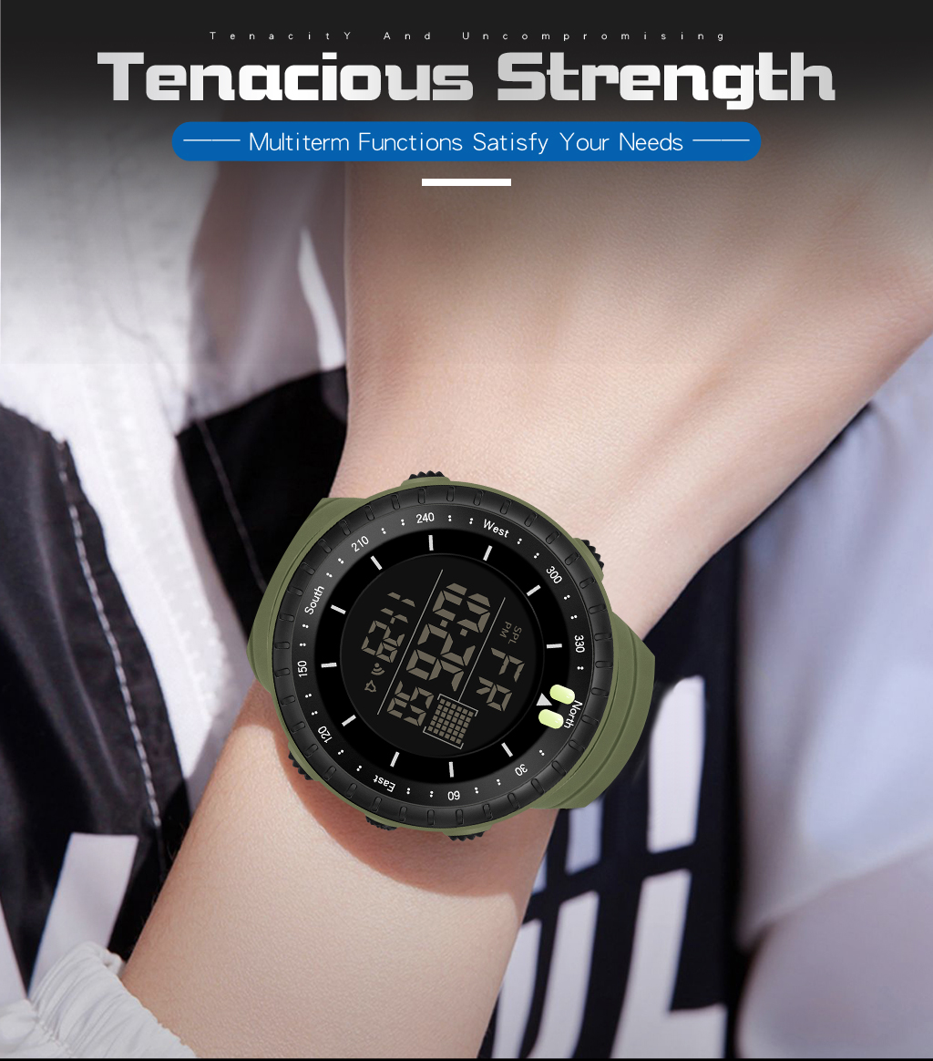 SYNOKE Men's Outdoor Sports Watch - Large Screen, Luminous Features ...