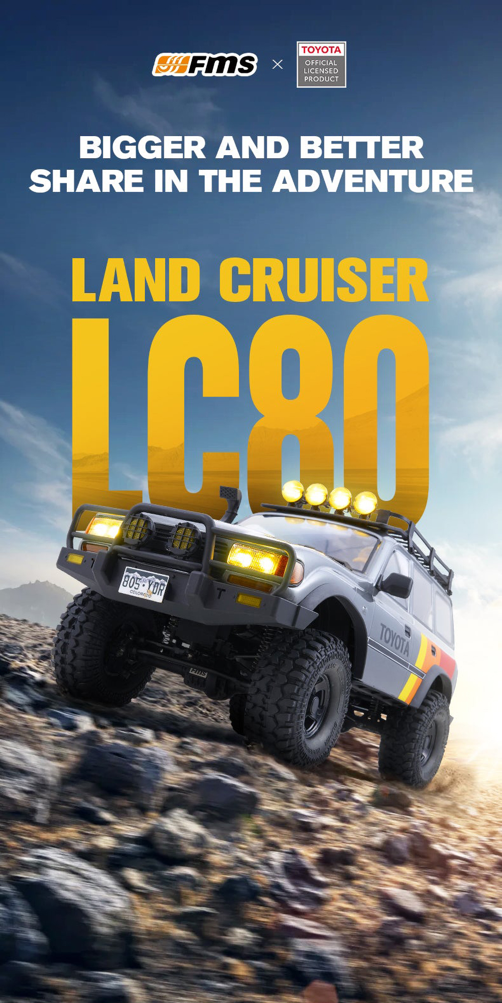 FMS FCX10 LC80 Toyota Land Cruiser 1/10 RC Electric Remote Control ...