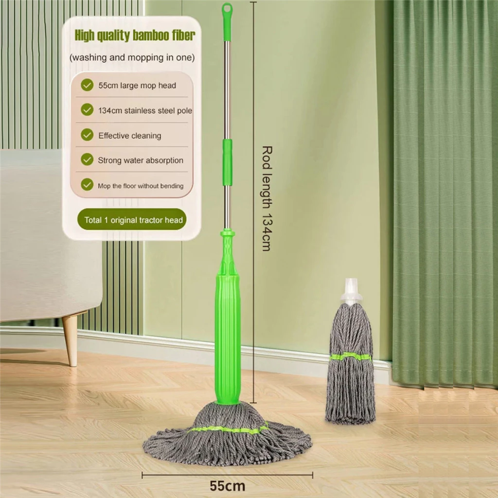 Microfiber Mop Floor Mop Indoor Hand wash free Quick Dry Mop Hanging ...