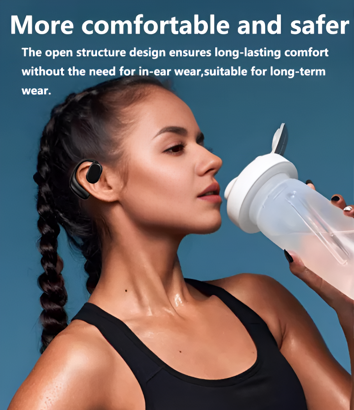 JS270 TWS Over the Ear Wireless Bluetooth Earphones Open Ear Running ...