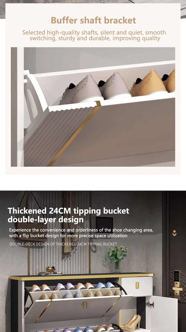 Shoe Rack Organizer Wooden Flip ShoeCabinet Ultrathin ShoeOrganizer ...