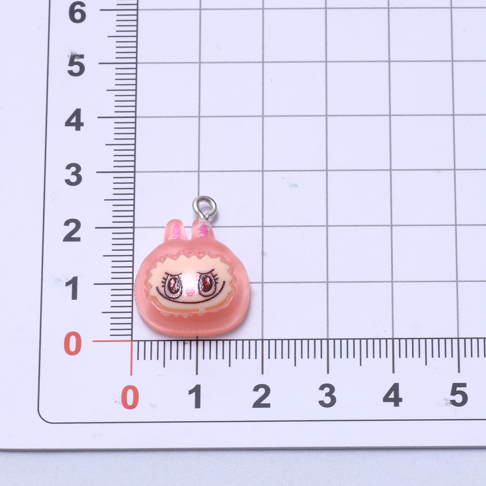 Labubu Cartoon Resin pendents cute Luminous Charms Children Student ...