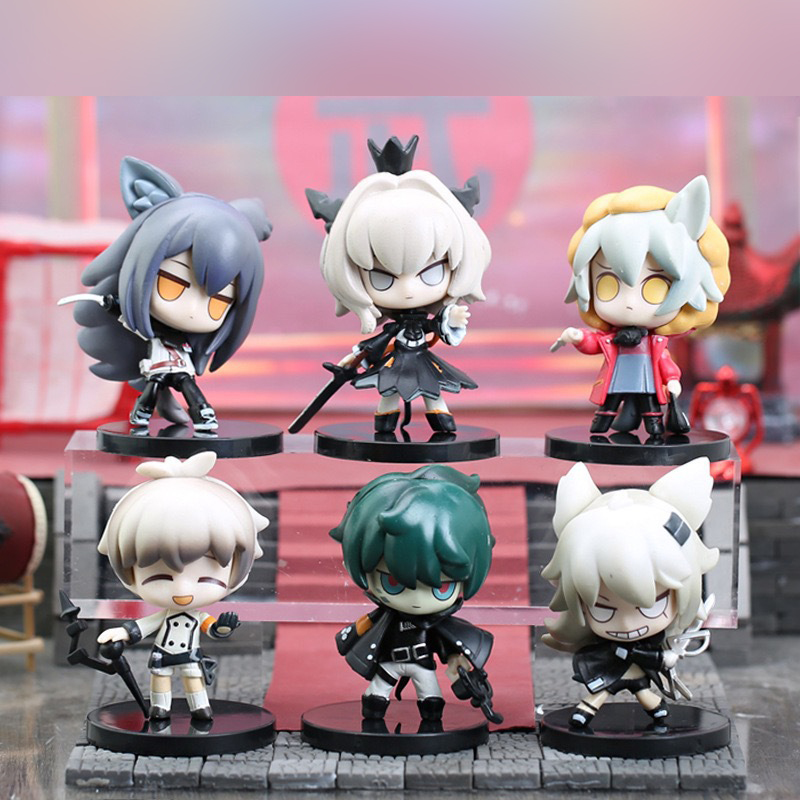 1set/6pcs Arknights figure cute Amiya standing posture mini pvc model ...
