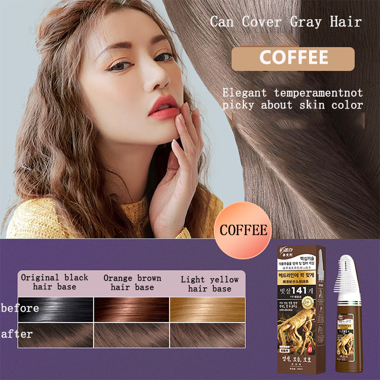 Korean ginseng plant hair dye comb hair dye 400ml Multicolor/Permanent ...
