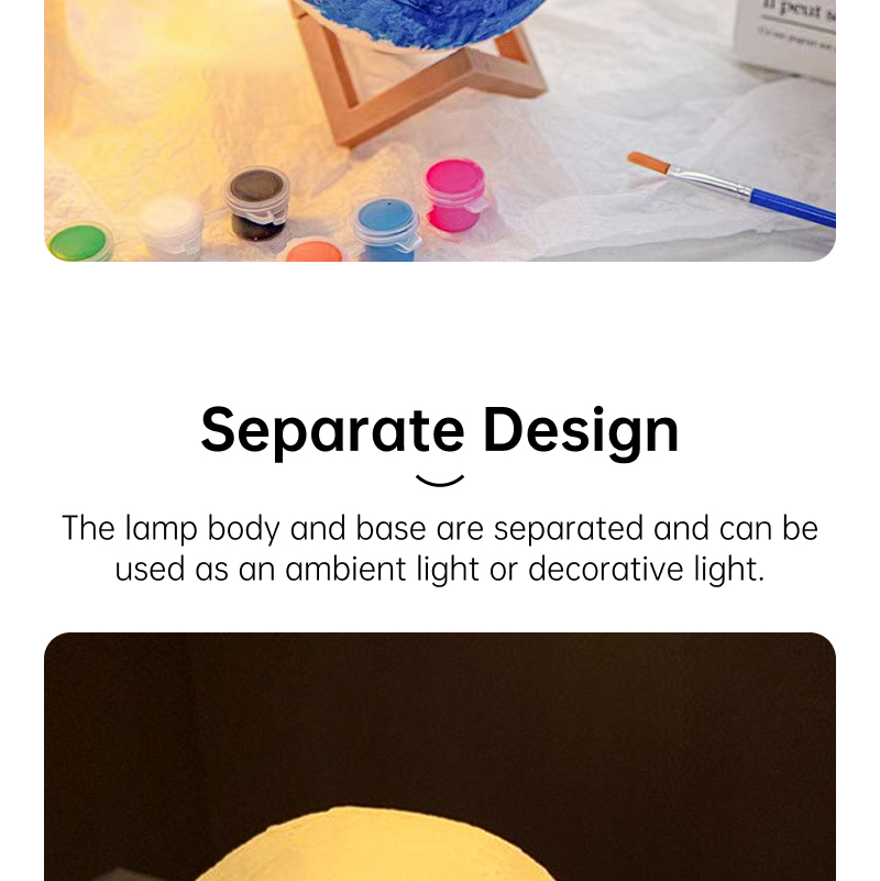 Thunlit Moon Night Light DIY Starry Moon Lamp Children Studio Handmade ...