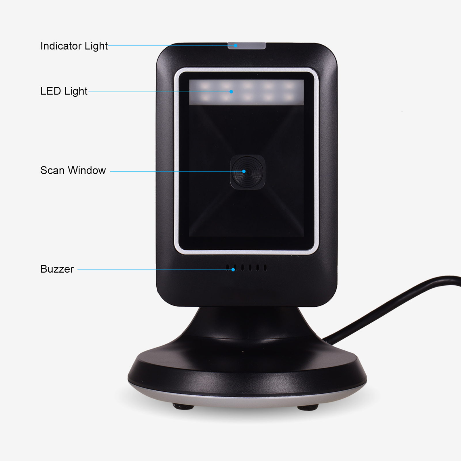 MP6300Y 1D 2D QR Omnidirectional Barcode Scanner USB Wired CMOS Image ...