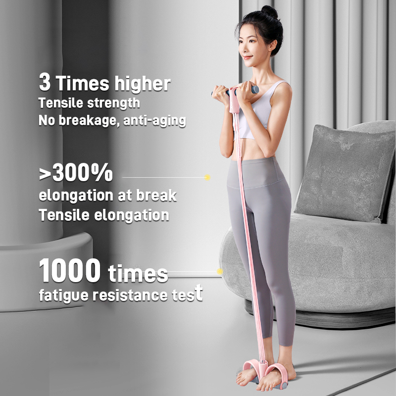 Multifunction Tension Rope, 4-Tube Elastic Yoga Pedal Puller Resistance ...