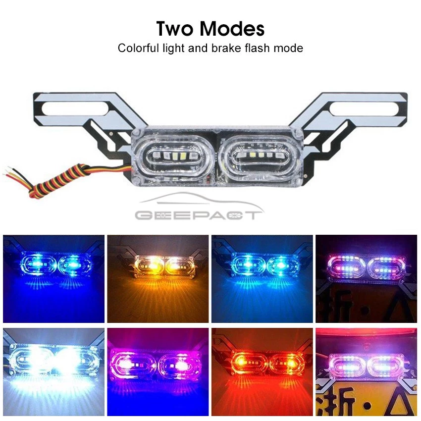 Motorcycle tail light Strobe Brake Lamp LED Colorful Modified Brake ...