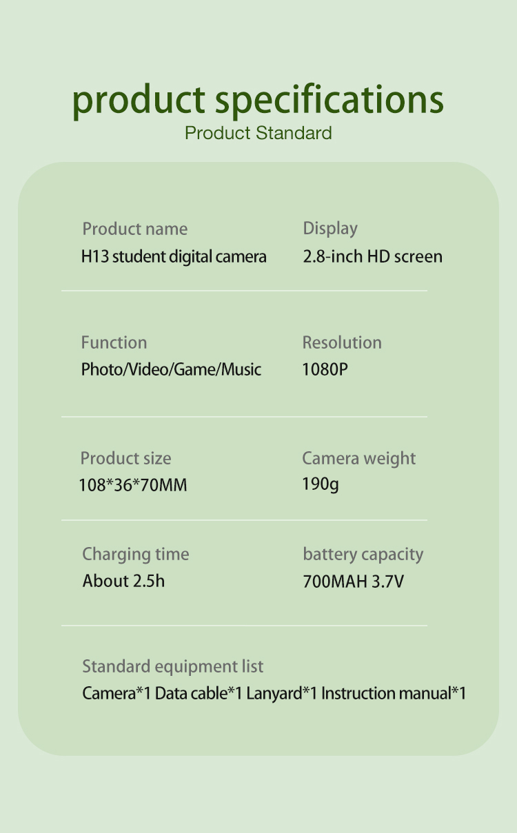 YMX-13 HD flip screen mirrorless digital camera, card machine shooting ...