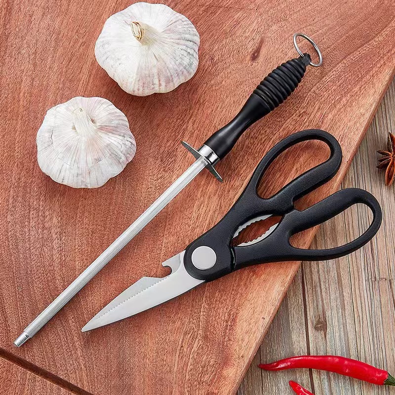 【LEUSE】5-piece stainless steel kitchen knife set - chef's knife, bread ...