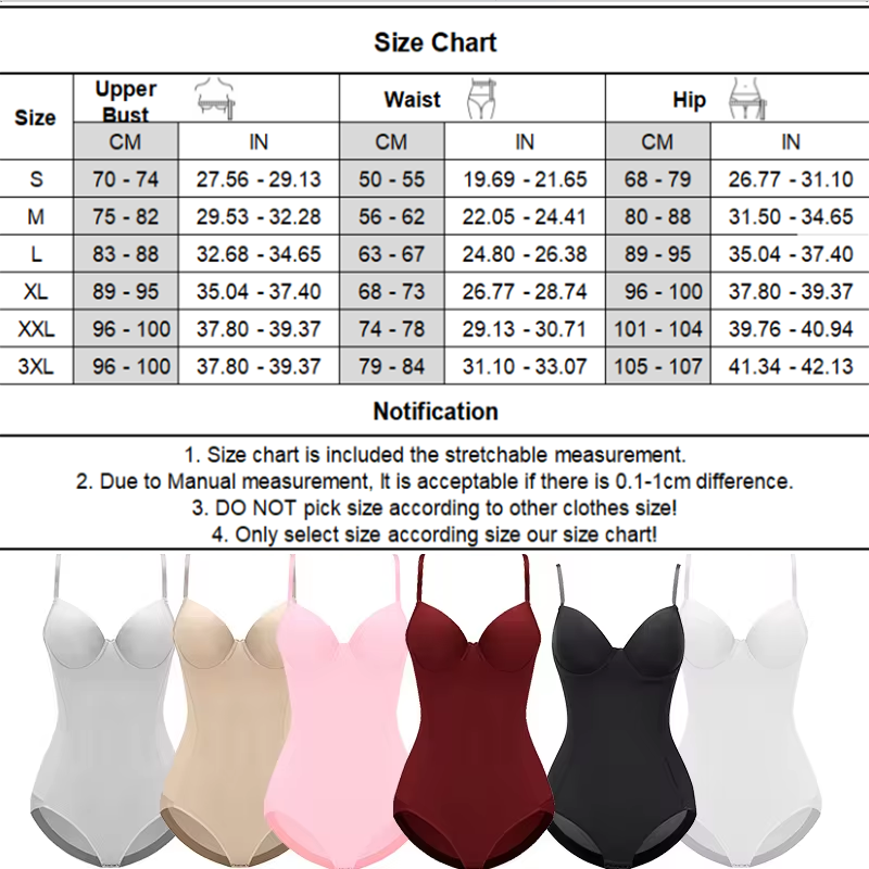 WECHERY Body Shaping Corset Bodysuit Shapewear Push Up Bra Tummy ...