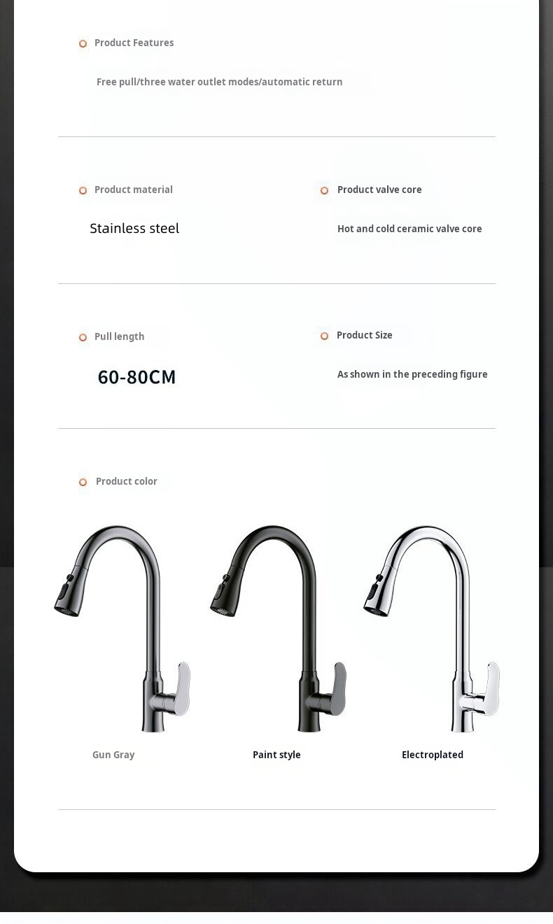 Kitchen faucet new pull-out sink vegetable sink bowl anti-splash ...