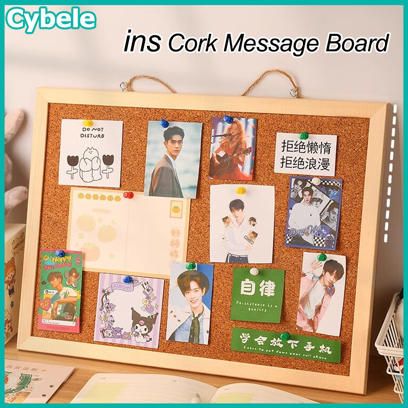 WOODEN CARD BOARD FOR STICKY NOTES AND PICTURES DIY DECORATION BULLETIN ...