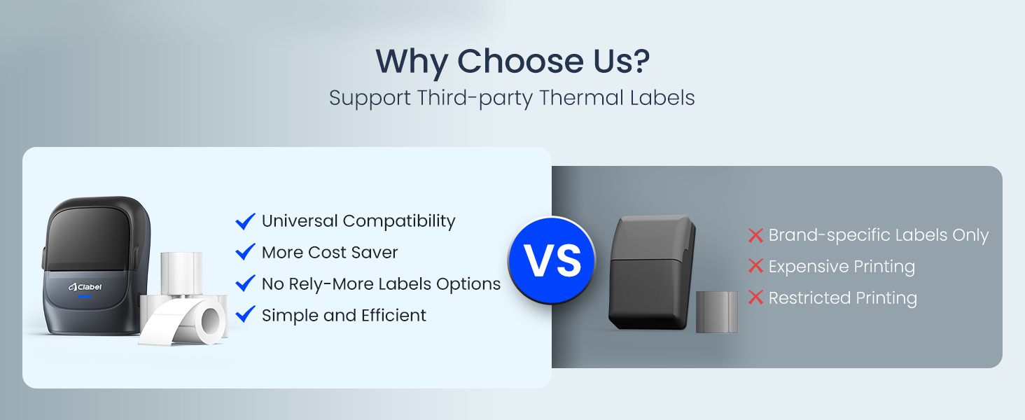 CLABEL 221B Mini Printer, Label Printer, Portable Printer, Supports ...