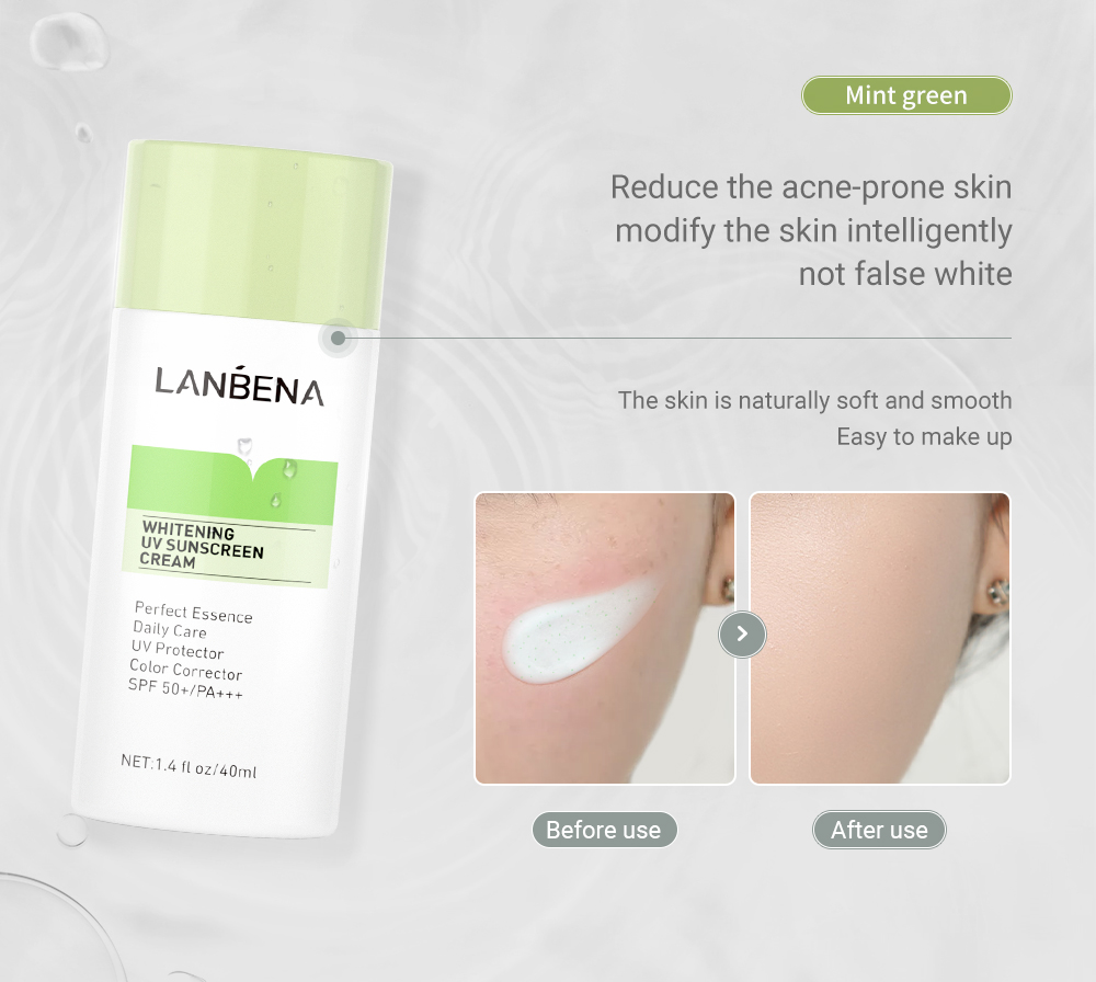 LANBENA Sunscreen Cream Spf50+ /PA+++ Purple Whitening Uv Whitening ...