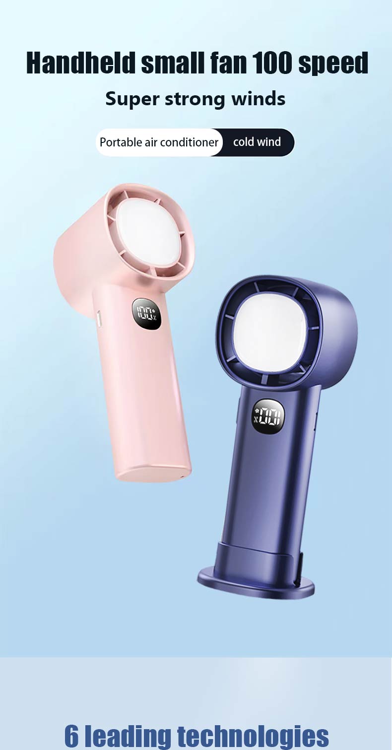 Long-lasting bladeless fan BS Portable Mini Fan Handheld Fan With Led ...