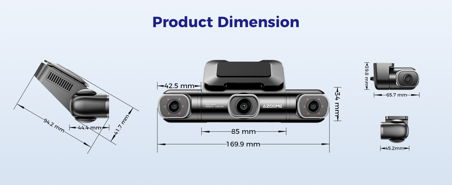 AZDOME M660 4 Channel 360° Dash Cam Front and Rear Inside with 128GB ...