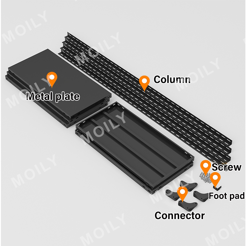 Metal Rack 6 Layer Organizer Storage Stainless kitchen 200 cm Shelves ...