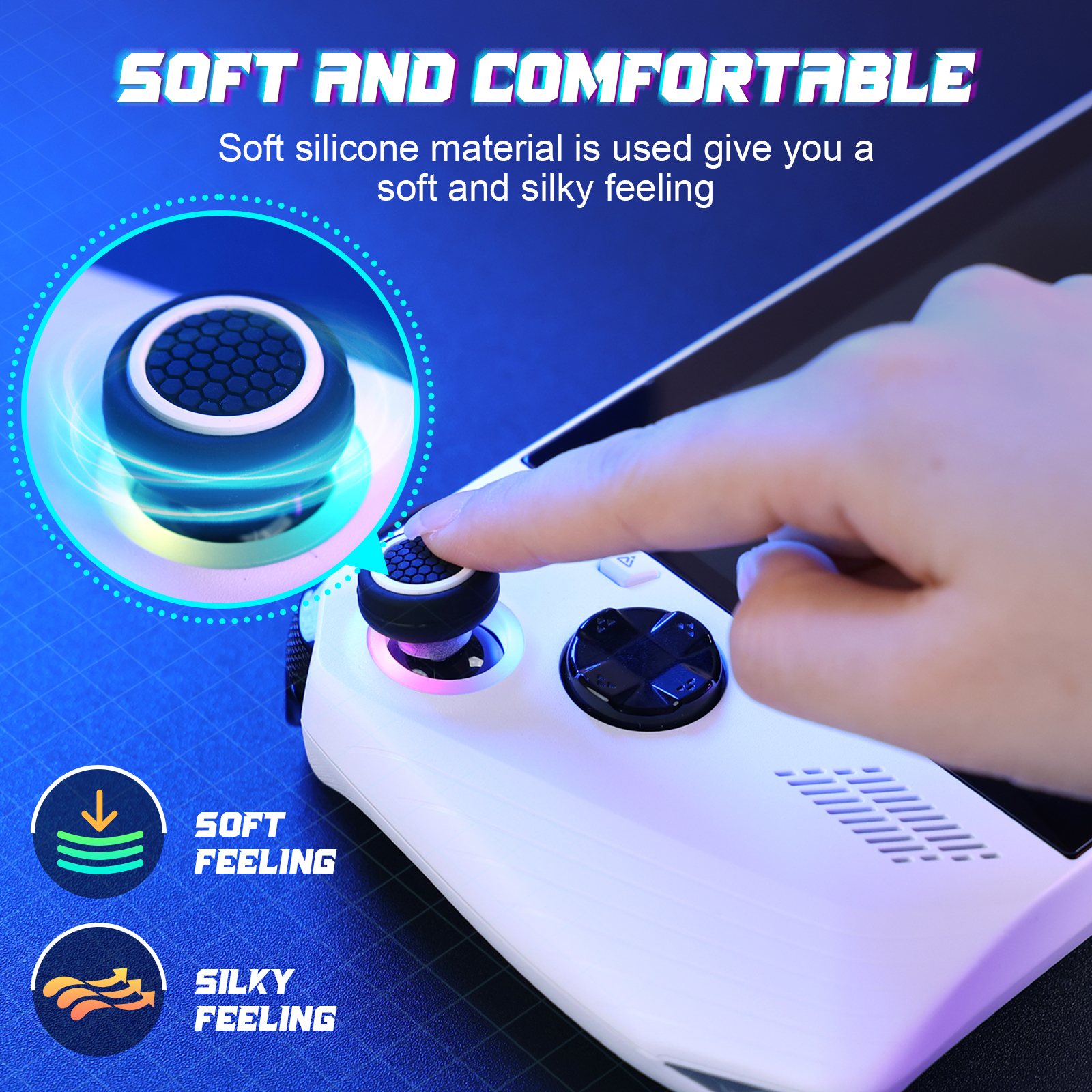 IINE Thumb Stick Caps for Steamdeck & ROG Ally Soft and Comfortable ...