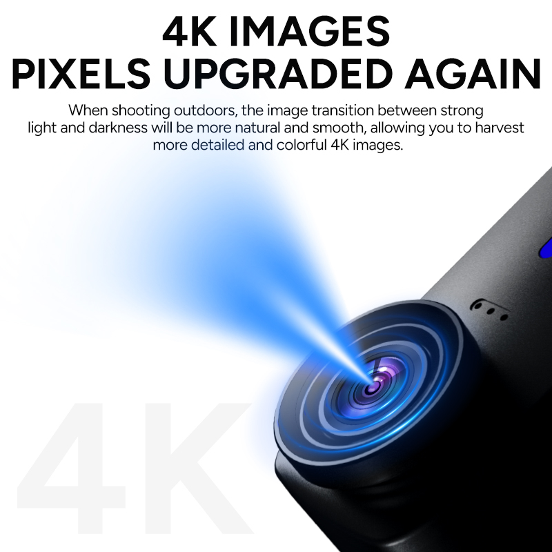 SJCAM C110+Plus Pocket Cam, 4K Action Camera, Stabilization, Waterproof ...