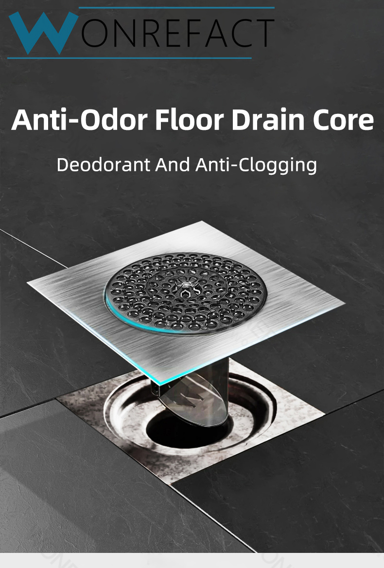 Bathroom 304 Stainless Steel Drain Core 90° Anti Odour Drain Core One ...