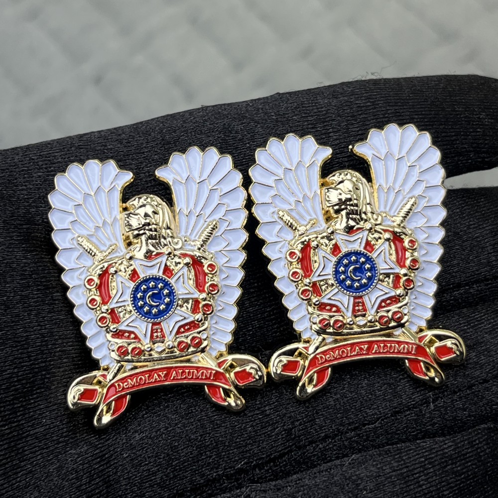 Fashion Accessories Demolay Alumni Enamel Lapel Pin Collar Pin Size 1.5 ...