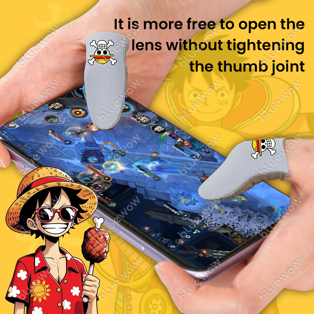 【One Piece】2025 BlueWow Finger Sleeve Gaming New Luffy PUBG ...