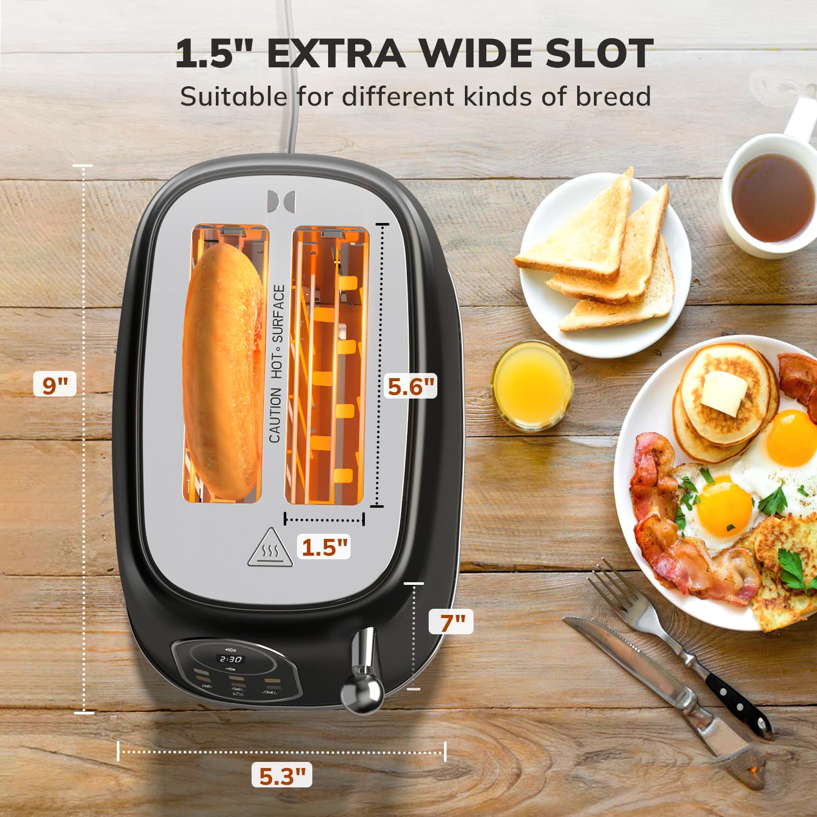 Best-selling In PH Home kitchen bread toaster 2 slice Extra-Wide Slot ...