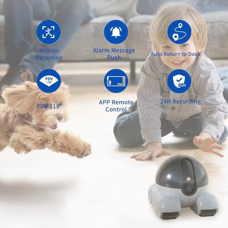 Pet Camera Monitor Wifi Pet CompanionToy Camera Cat Dog Smart Robot cam ...