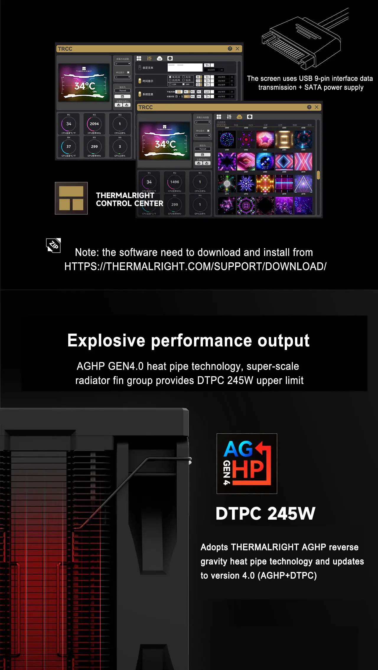 Thermalright Burst Assassin 120 VISION CPU Air Cooling Radiator 2.4 ...