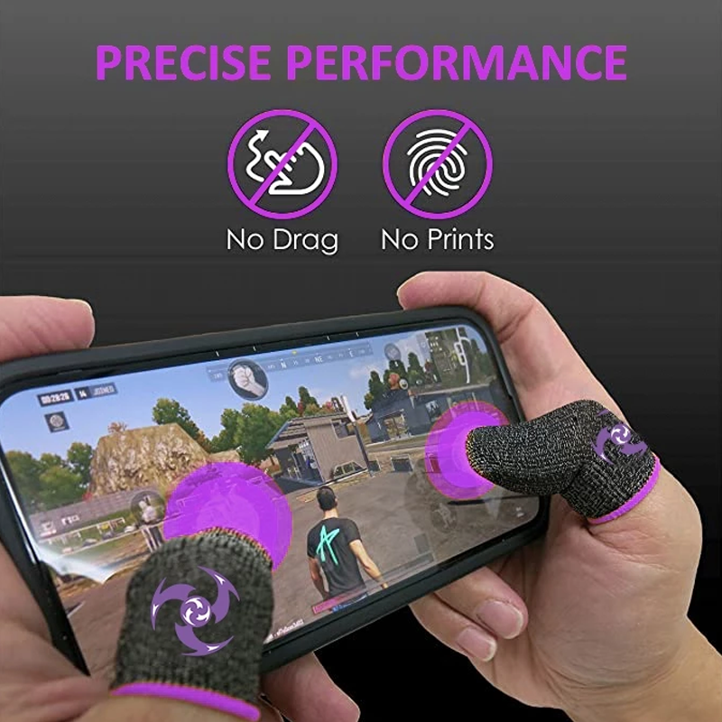 HY Gaming Finger Sleeve Nano Fiber Breathable Sweatproof Gaming Thumb Thin Gloves Model For Pubg ...