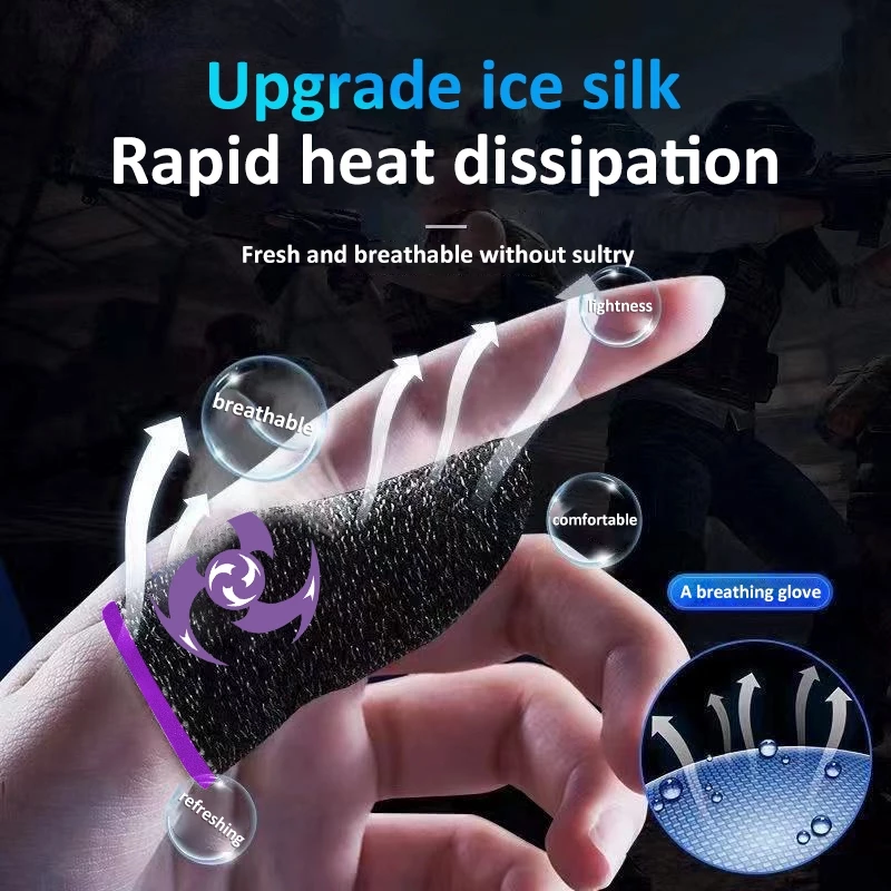 HY Gaming Finger Sleeve Nano Fiber Breathable Sweatproof Gaming Thumb ...