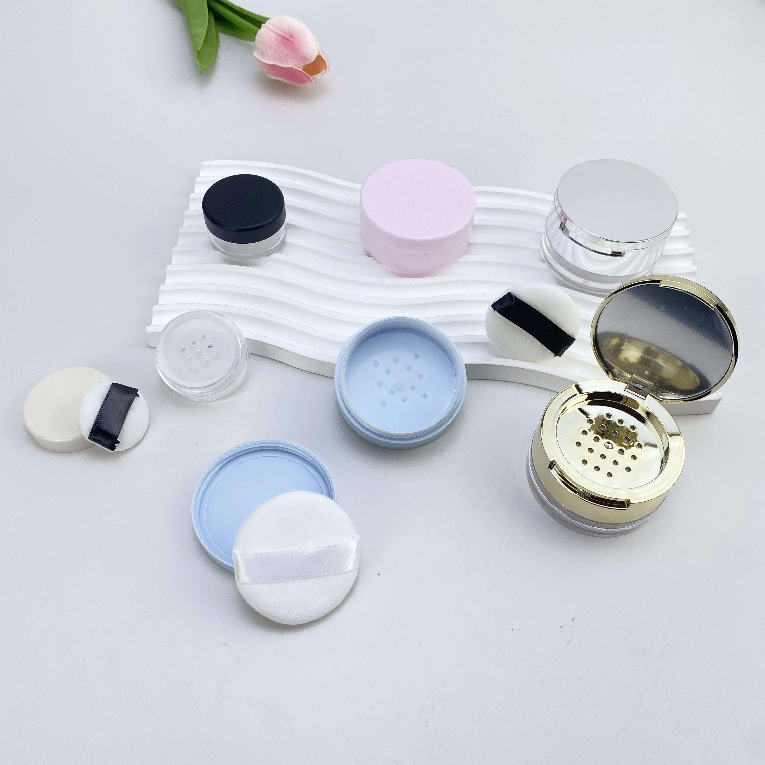 2g/5g Portable Grid Loose Powder Packing Box Loose Powder Setting ...