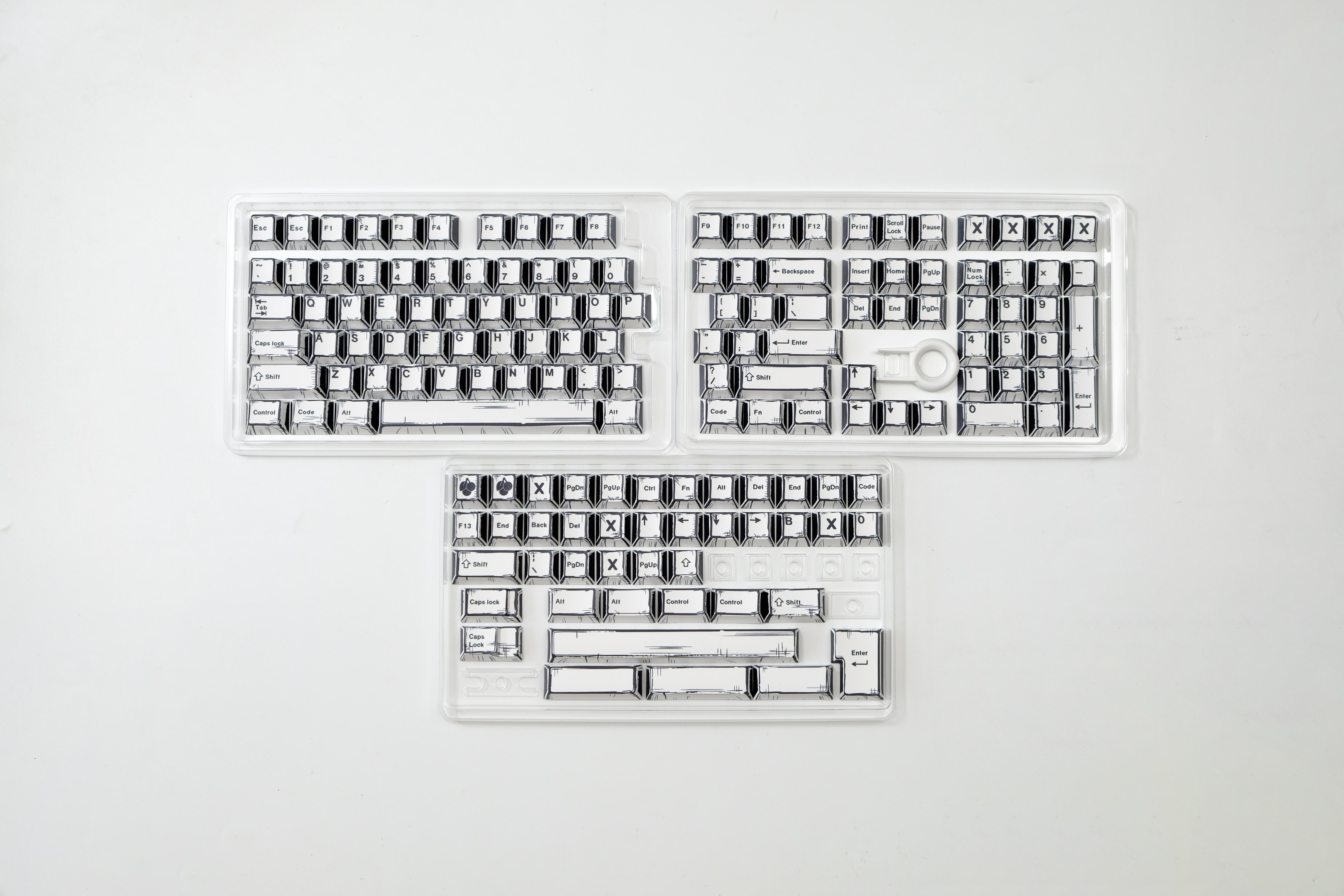 Sketch Theme Keycap Set 150 Keys PBT Custom Manga Style Keyboard Cap ...
