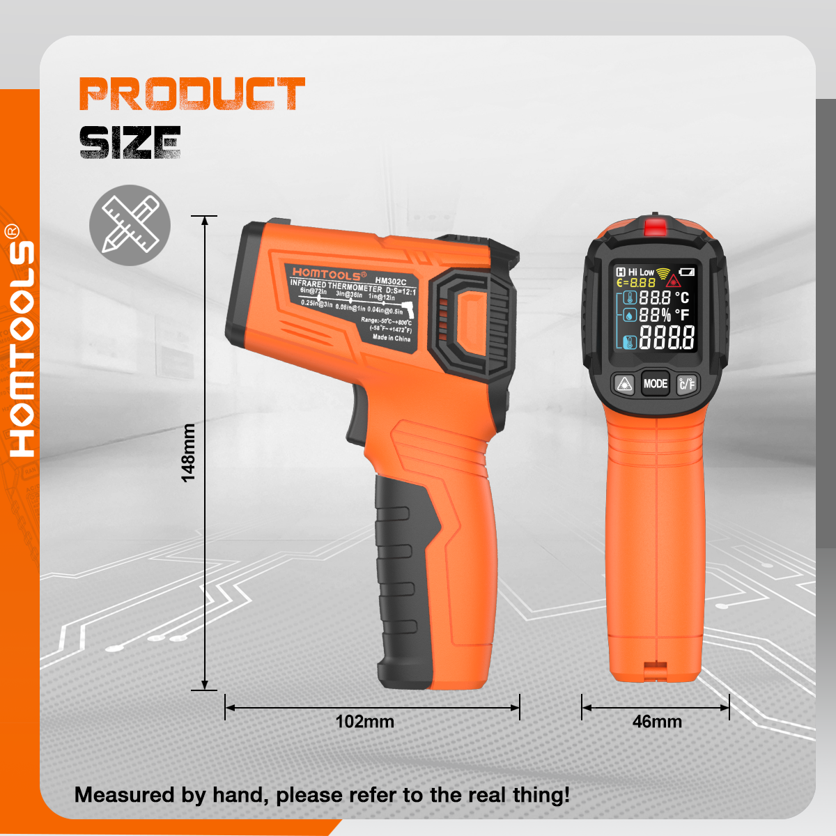 HOMTOOLS HM302 Temperature Meter Infrared Thermometer Infrared ...