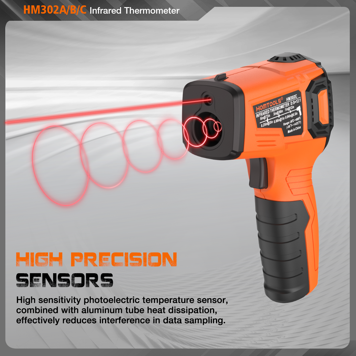 HOMTOOLS HM302 Temperature Meter Infrared Thermometer Infrared ...