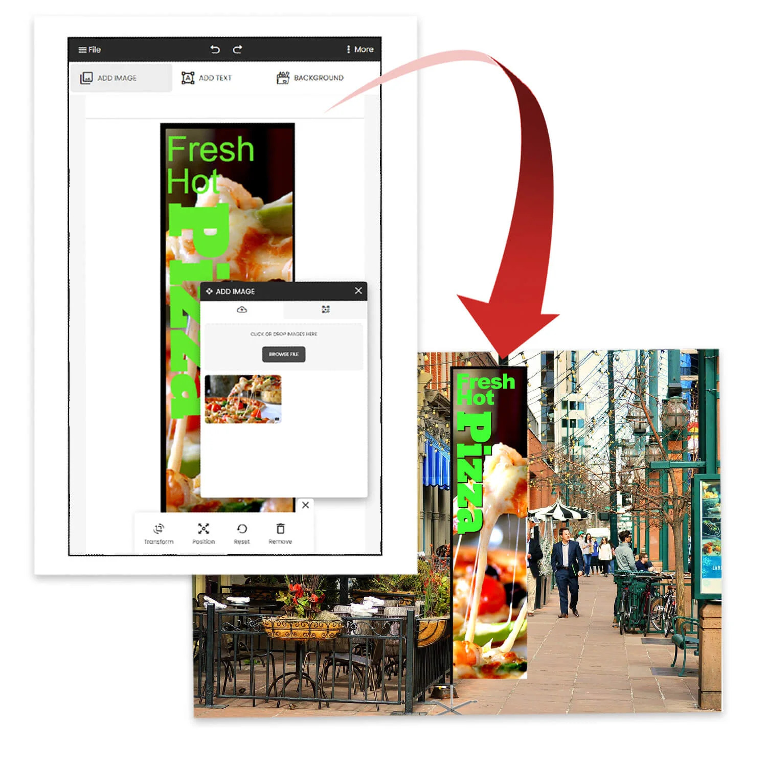 Anley Custom Rectangle Feather Flag - Print Your Own Logo/Design/Words ...