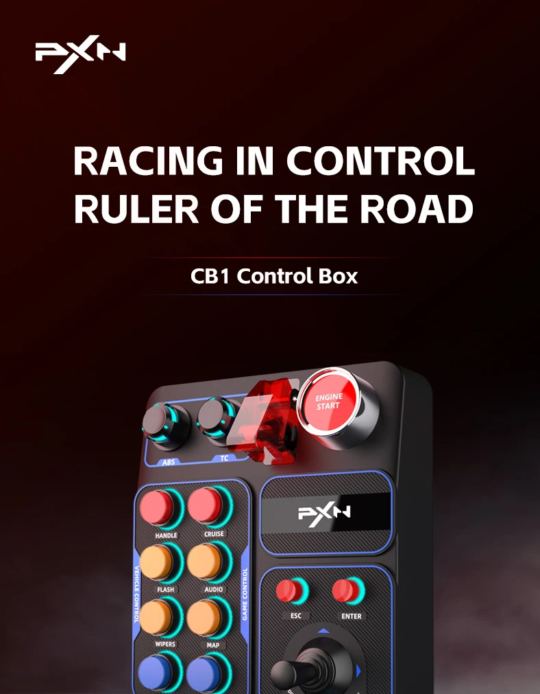 PXN CB1 Simulator Race Central Control Box 30Programmable Button Linkage Lever One Click Start ...