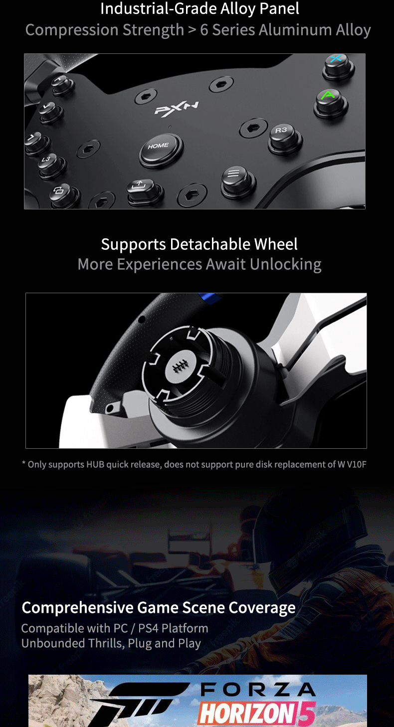 PXN V99 3.2Nm Force Feedback Racing Wheel Simulator Gaming Steering ...